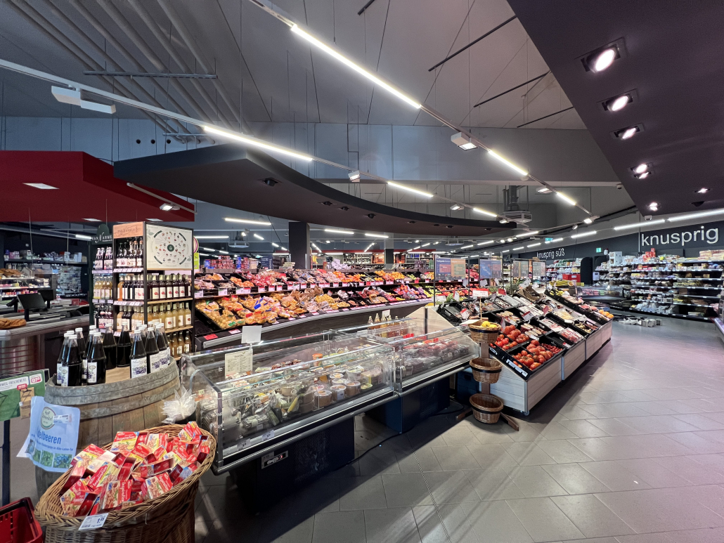 REWE SUPERMARKT | TLV | Lichtkonzepte - Lichtlösungen für Ihre Projekte